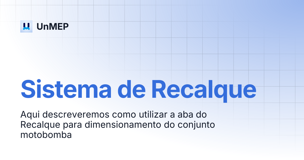 Sistema de Recalque | UnMEP